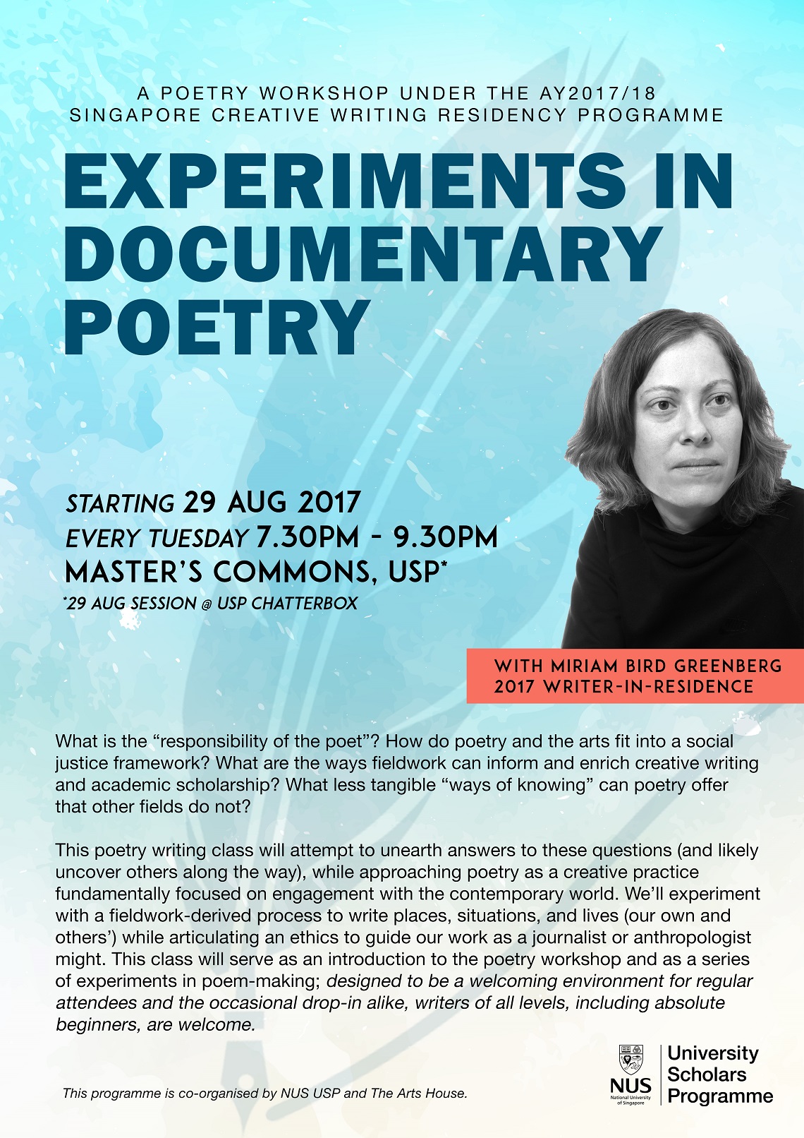 Meet Our Writer-in-Residence Miriam Bird Greenberg: A Poet, Traveller ...