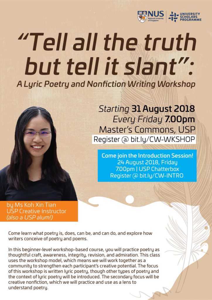 Meet USP Creative Writing Instructor: USP Alum Koh Xin Tian ...